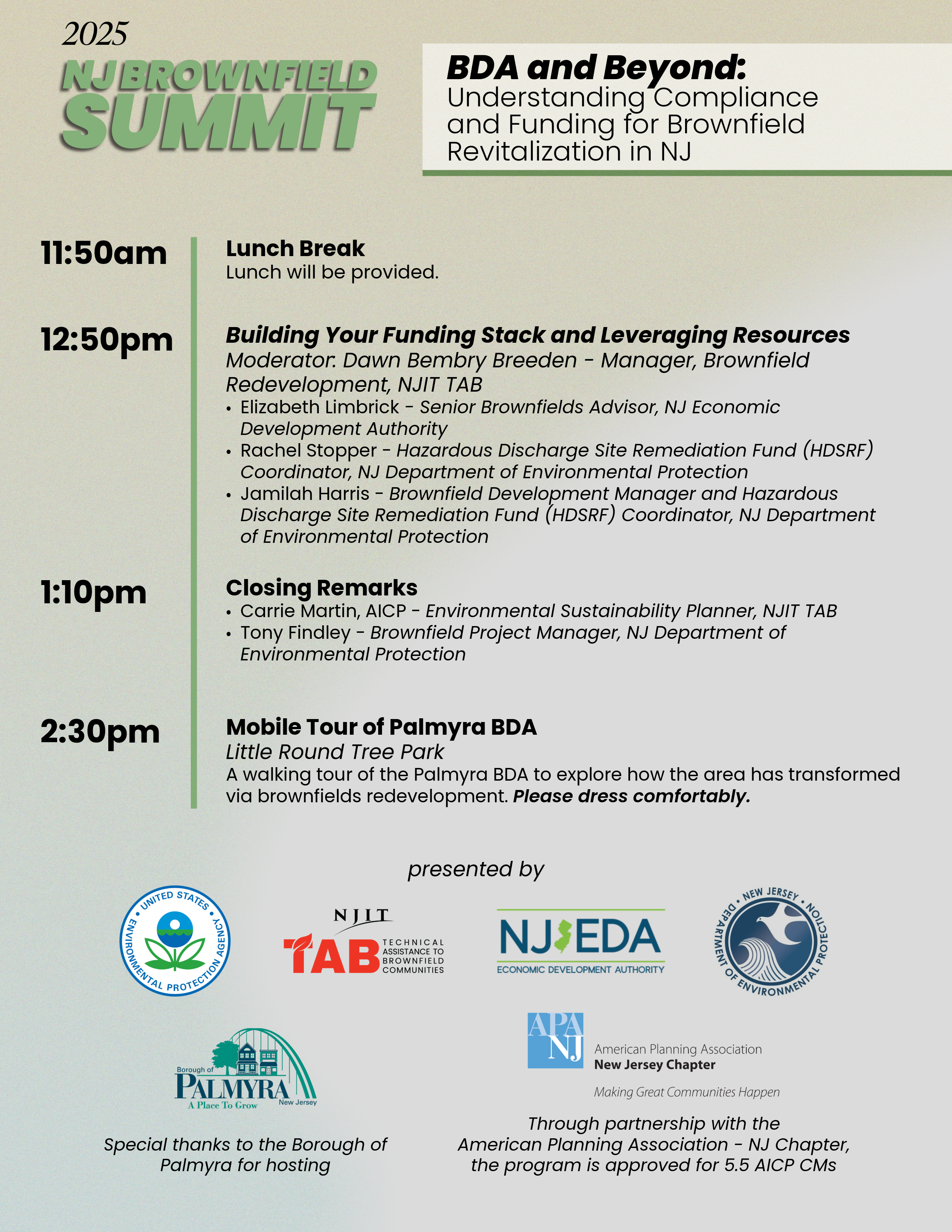 2025 NJ Brownfield Summit | Technical Assistance to Brownfield Communities Program (NJIT TAB)
